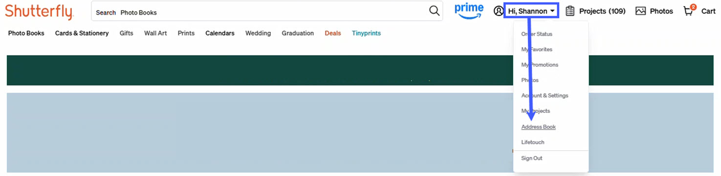 Shutterfly Address Book Service